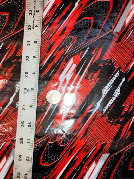 Red Hexagon – Hydrographic Film Supplies