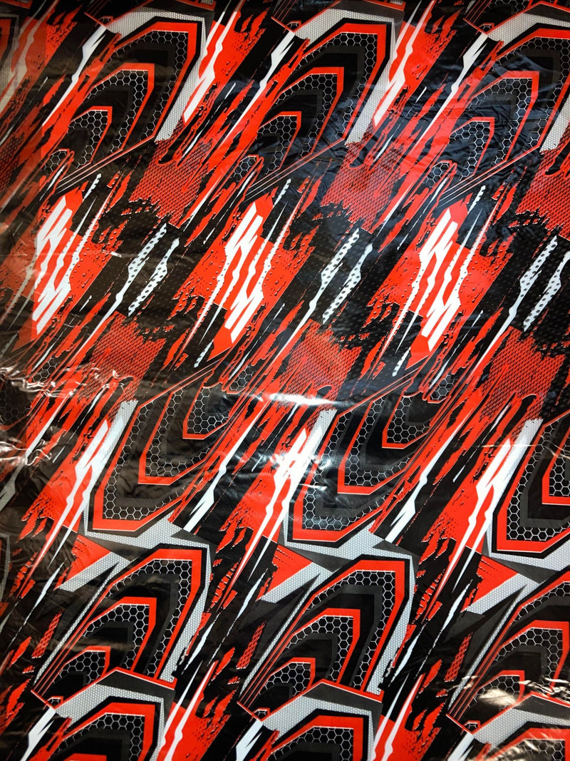 Red Hexagon – Hydrographic Film Supplies